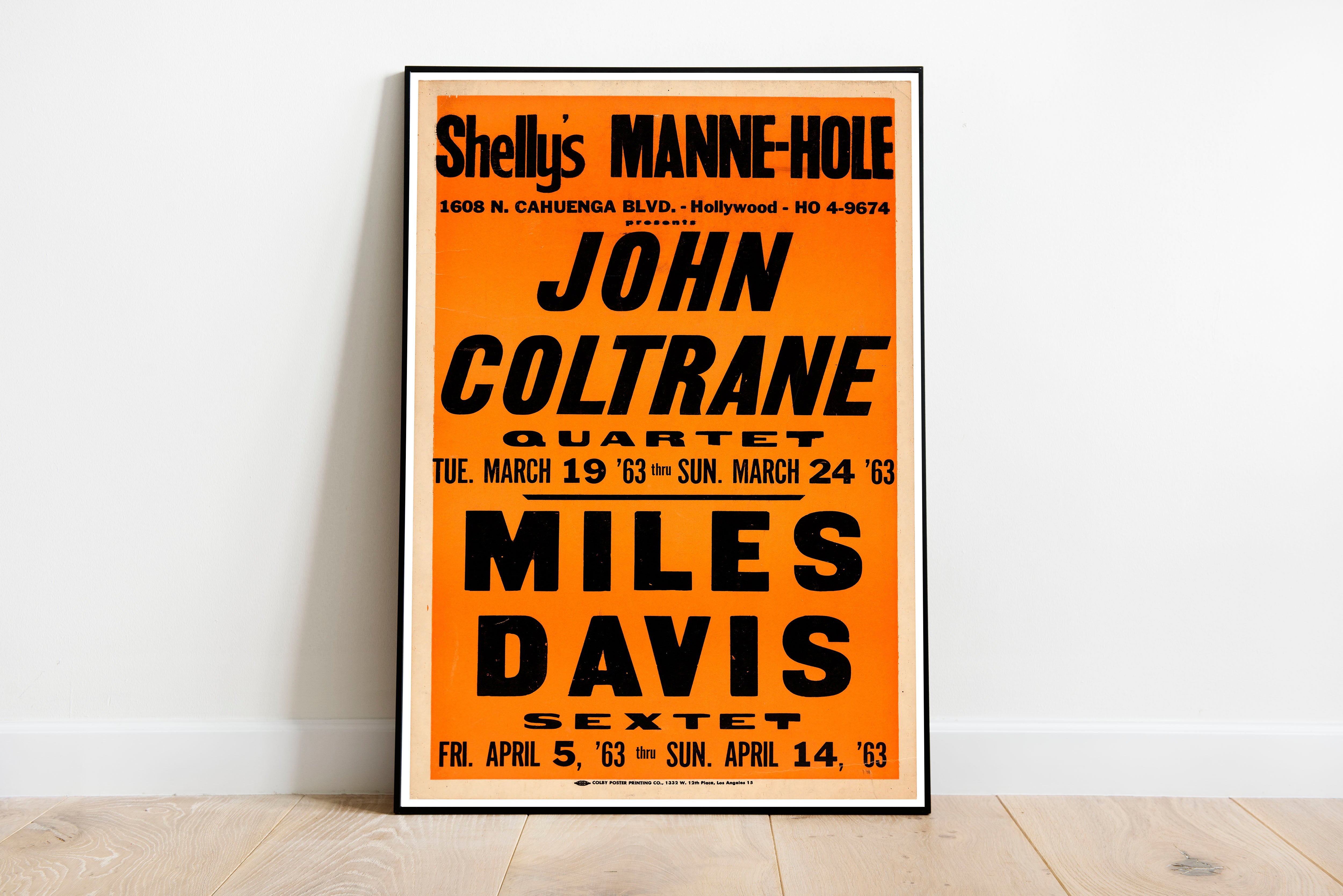 John Coltrane, Miles Davis, Shelly's Manne-Hole - Concert Poster Art P ...