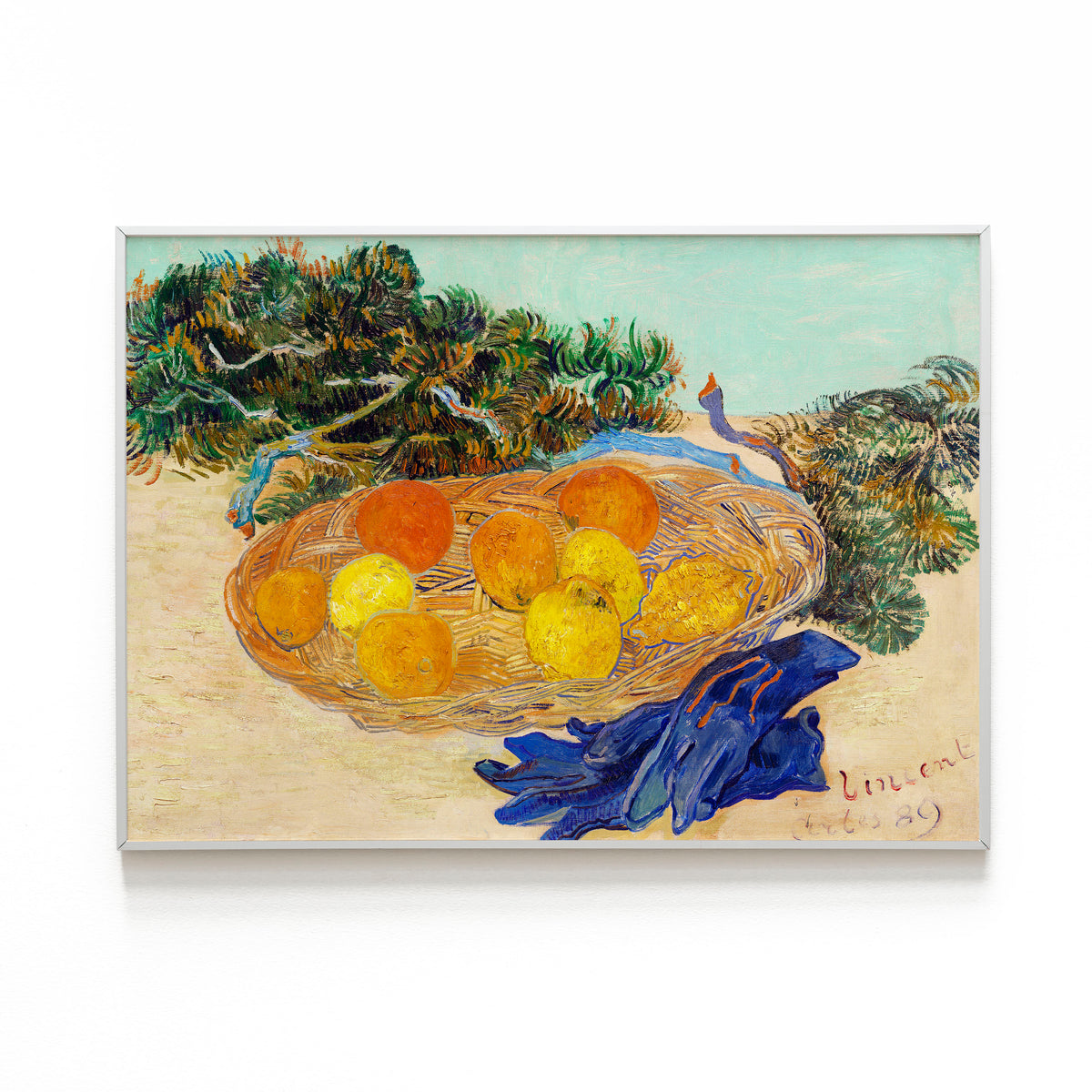 Still Life of Oranges and Lemons with Blue Gloves - Vincent van Gogh ...